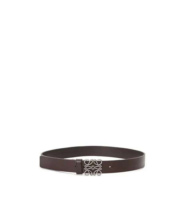 Loewe Chunky Anagram Belt - Dark Cigar/retro Palladium