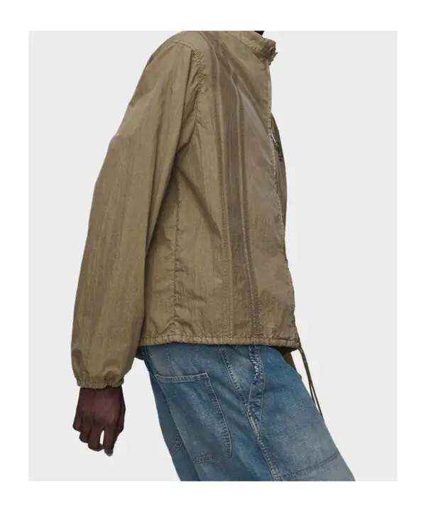 MAISON MARGIELA Cropped Zip Front Jacket With 'speed' Print