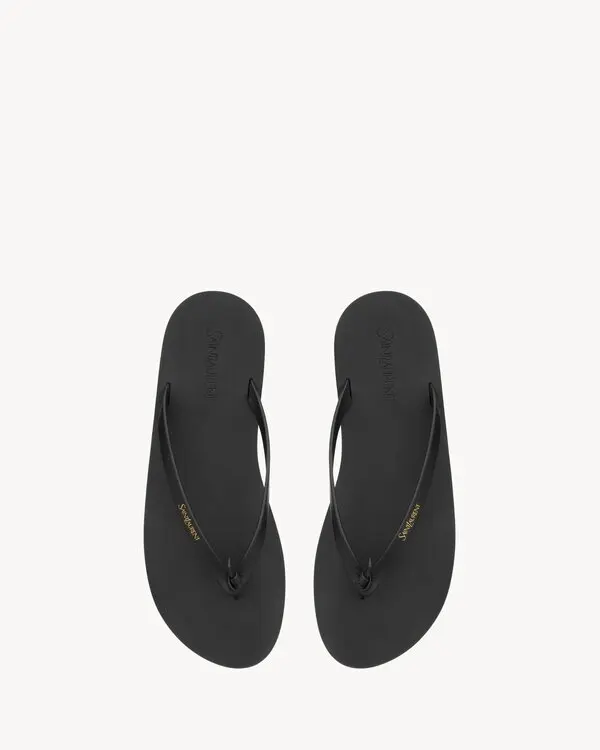Saint Laurent Logo Lettering Thong Sandals