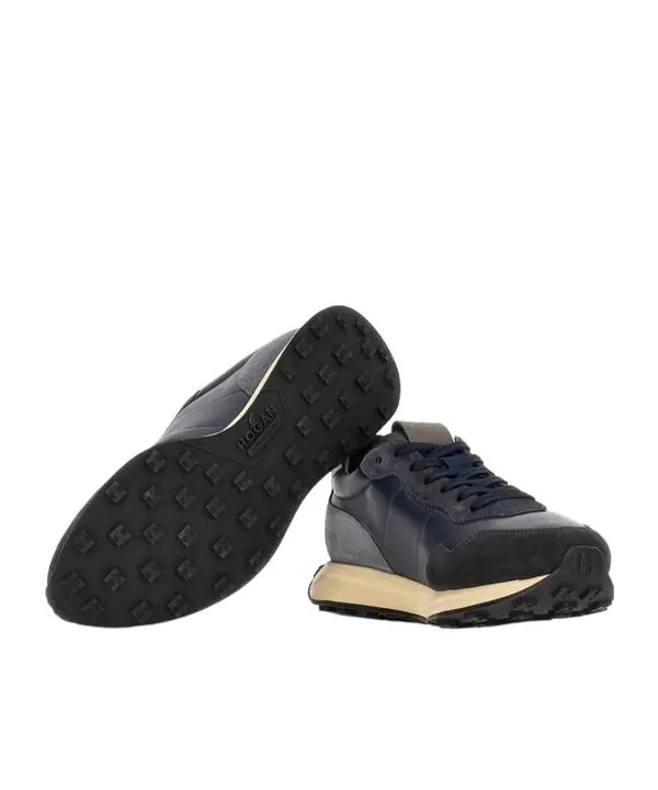 Hogan Suede And Nappa Leather H601 Sneakers - Blue