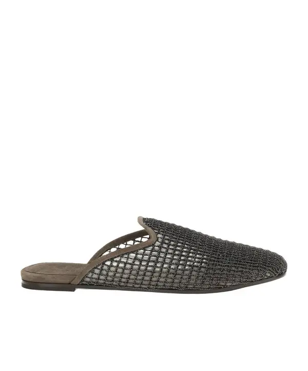 Brunello Cucinelli Embellished Slip-on Sandals
