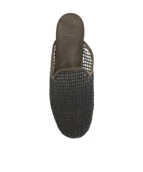 Brunello Cucinelli Embellished Slip-on Sandals