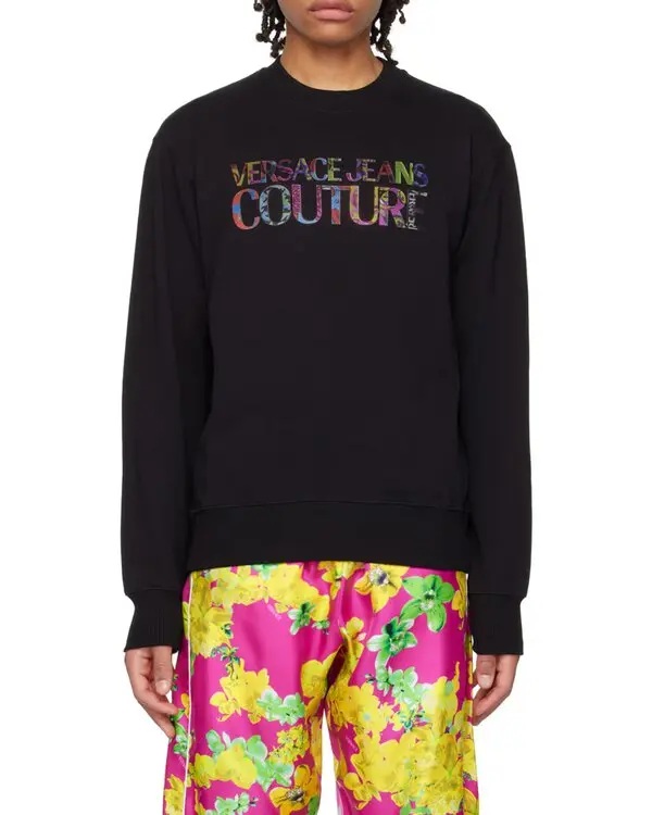 Versace Printed Round Neck Sweater