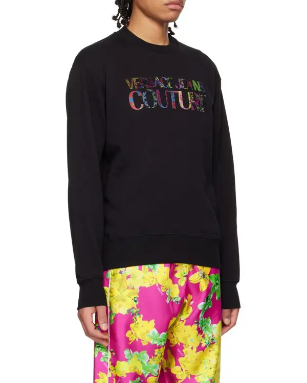 Versace Printed Round Neck Sweater