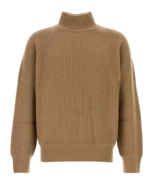 Le Kasha High-neck Ribbed-knit Jumper - Brown