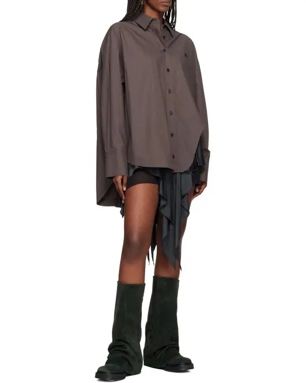 Attico Combat Boots - Grey