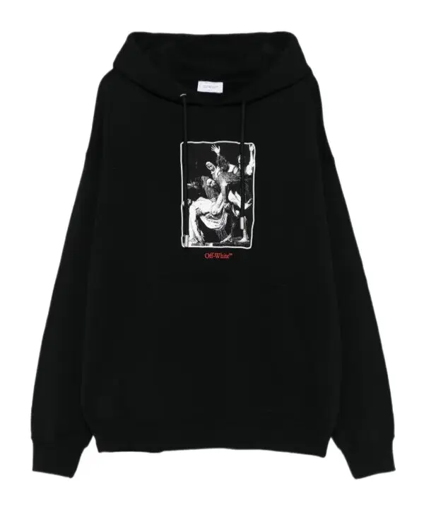 Off-White Graphic Print Cotton Hoodie
