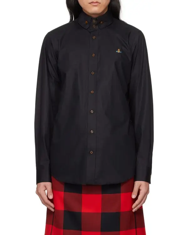 VIVIENNE WESTWOOD Orb-embroidered Poplin Shirt