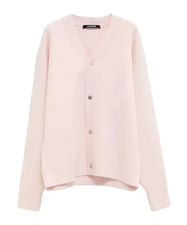 Jacquemus Button-fastening V-neck Cardigan - Light Pink