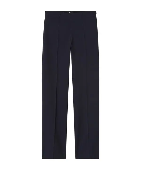 A.p.c. Logo Casual Pants - Dark Navy