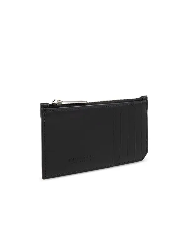 Bottega Veneta Intrecciato Zipped Card Case - Black