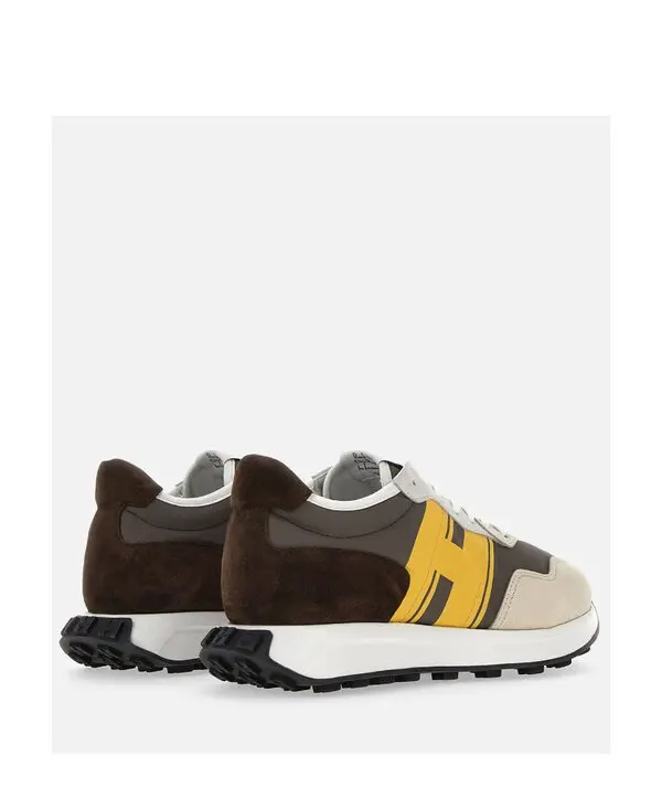 Hogan H601 Lace-up Sneakers With Logo Detailing - Black