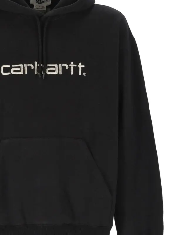 Junya Watanabe Logo-embroidered Hoodie - Black