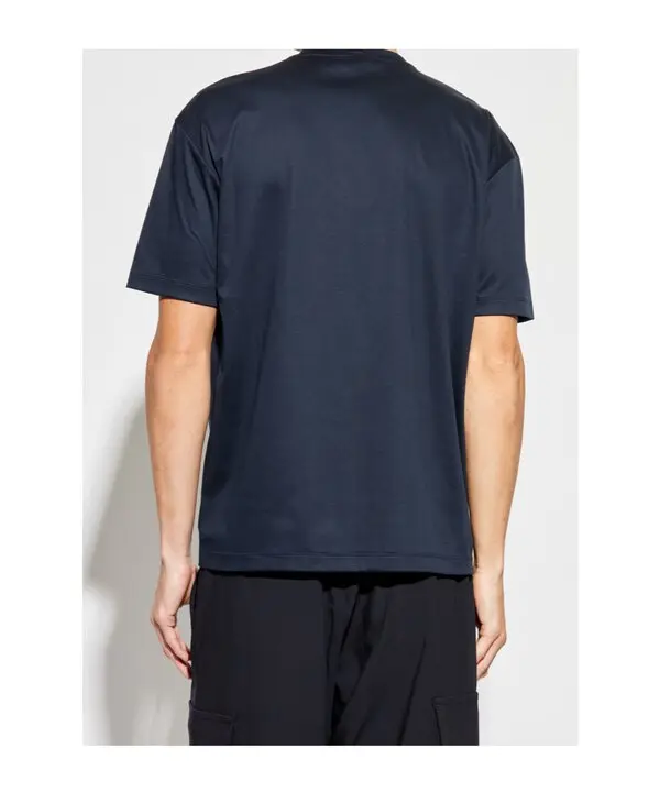 Giorgio Armani Short-sleeved Crewneck T-shirt - Blue