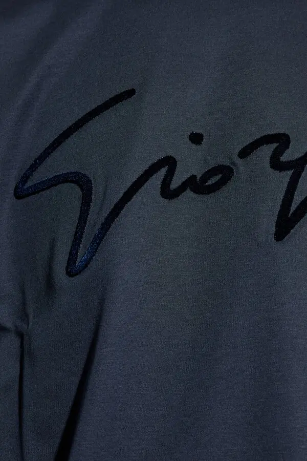 Giorgio Armani Short-sleeved Crewneck T-shirt - Blue