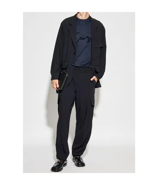 Giorgio Armani Short-sleeved Crewneck T-shirt - Blue
