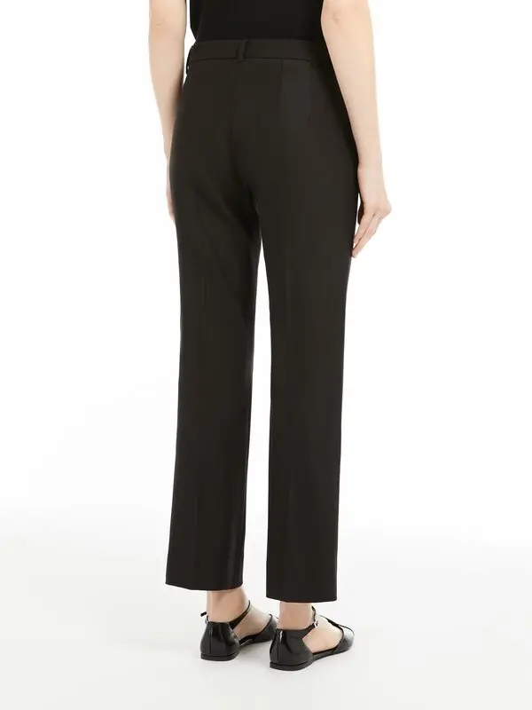 Max Mara Fatina Pleat Detailed Slim Fit Trousers - Black