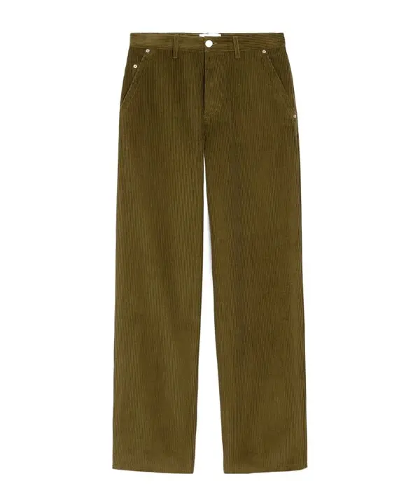 Ami Wide-leg Corduroy Trousers - Bronze