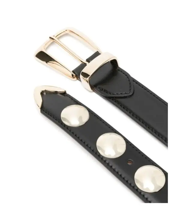 Khaite Stud-detailed Buckled Belt - Black