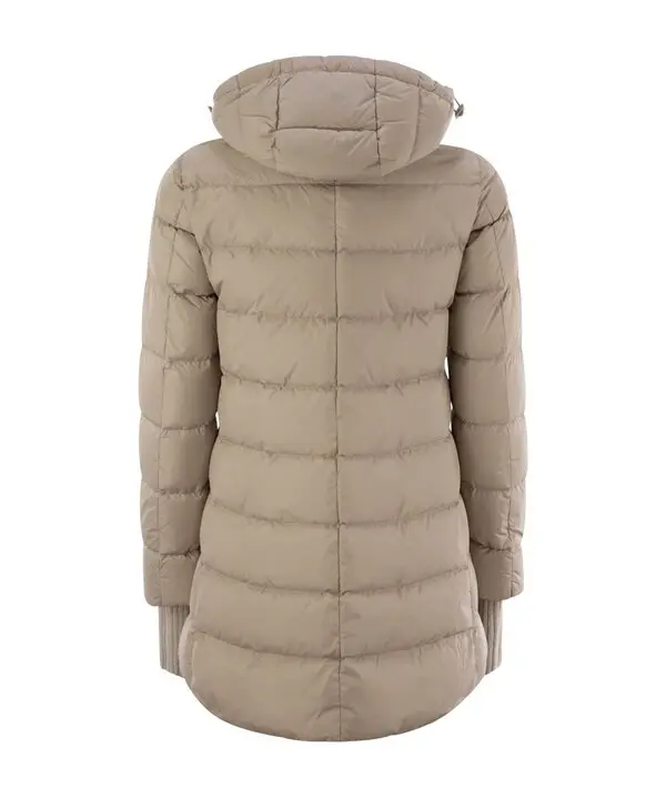 Herno Zip-up Hooded Down Jacket - Nude