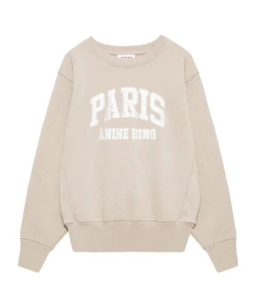 ANINE BING Crewneck Sweatshirt With Logo Detail