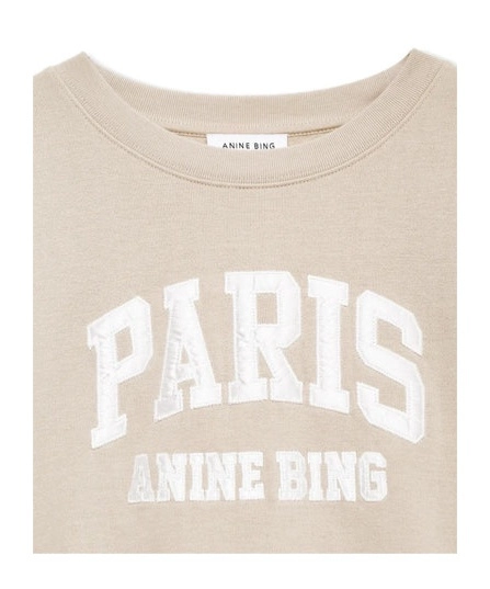 ANINE BING Crewneck Sweatshirt With Logo Detail