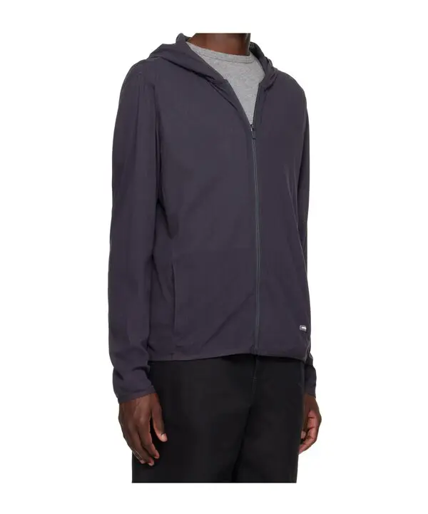 AMOMENTO Mesh Hooded Zip-up Jacket