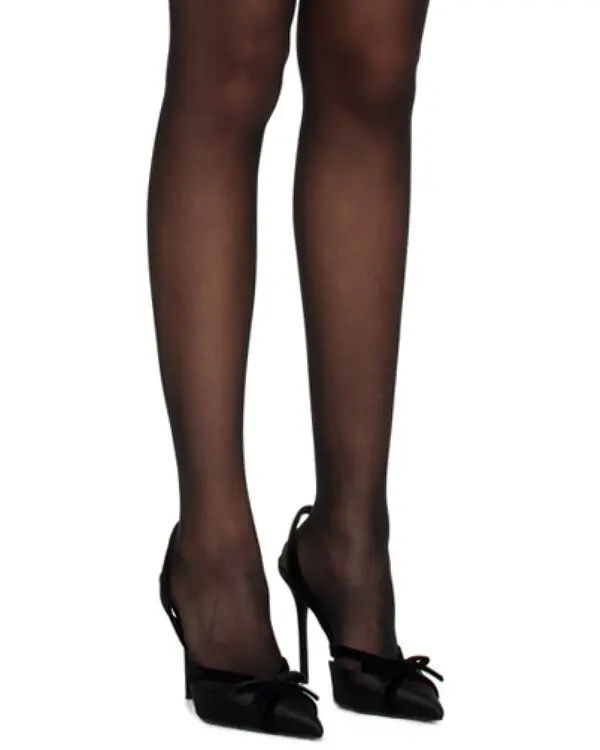 MUGLER Star Mesh Asymmetric Minidress - Black
