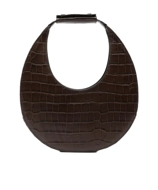 Staud Moon Embossed Croc Effect Tote Bag - Black