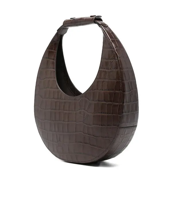 Staud Moon Embossed Croc Effect Tote Bag - Black