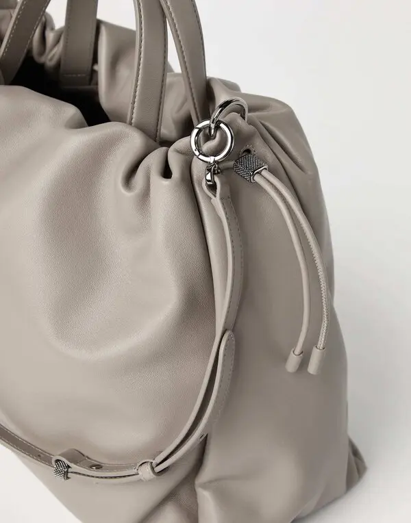 Brunello Cucinelli Monili Chain Detailed Drawstring Tote Bag