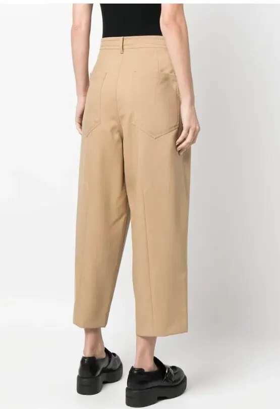 Marni Wide Leg Cropped Wool Trousers