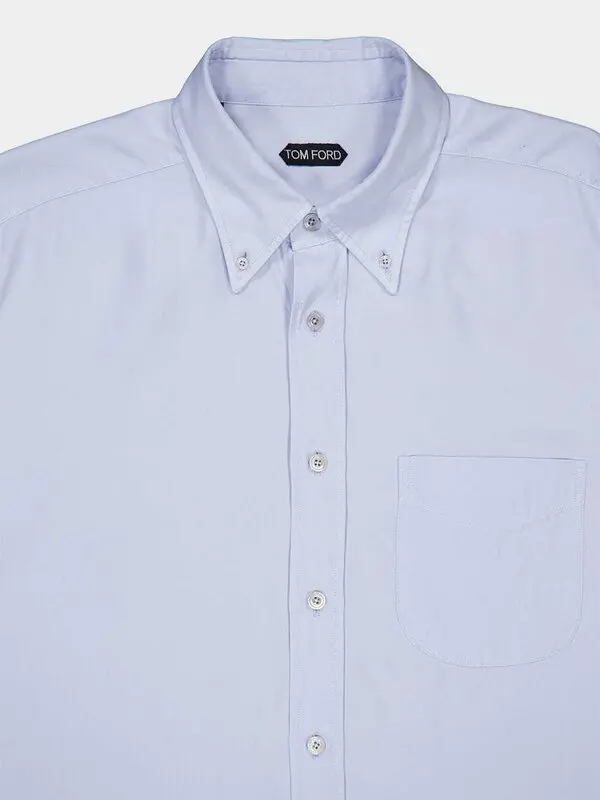 TOM FORD Long-sleeved Button-up Shirt - Light Blue