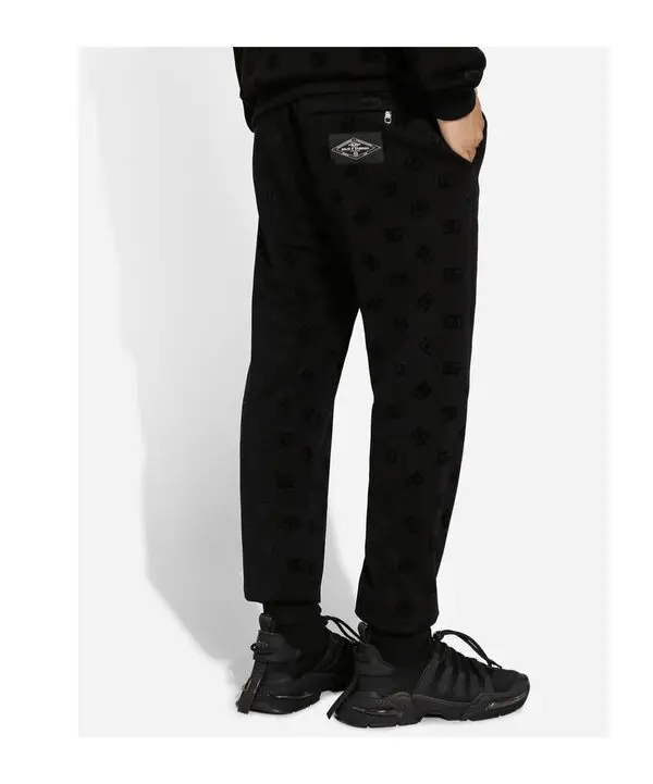 Dolce & Gabbana Monogram-embossed Cotton Track Pants
