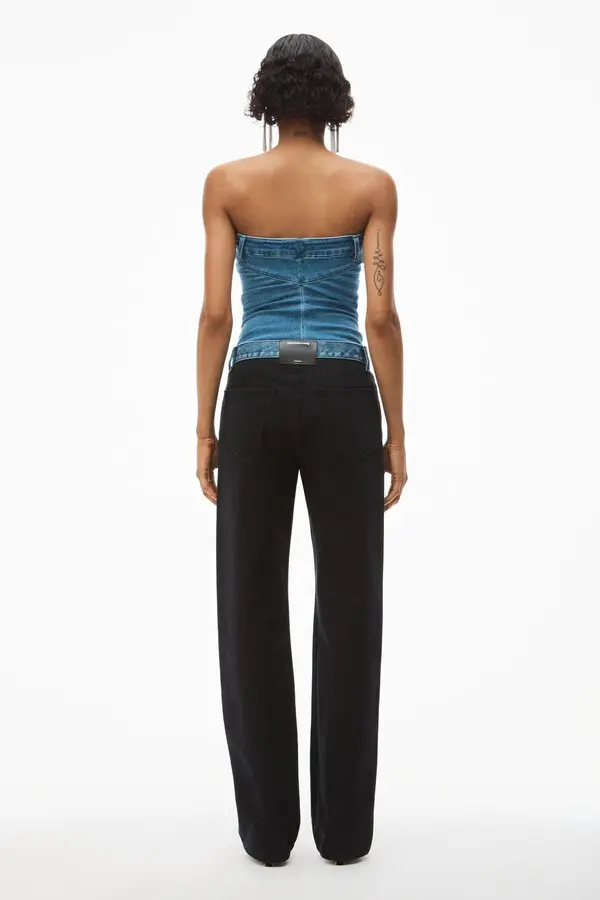 Alexander Wang Contrast Waistband Straight-leg Jeans