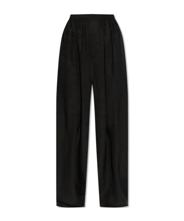 Balenciaga Logo Detailed Pleated Trousers