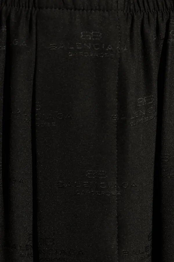 Balenciaga Logo Detailed Pleated Trousers