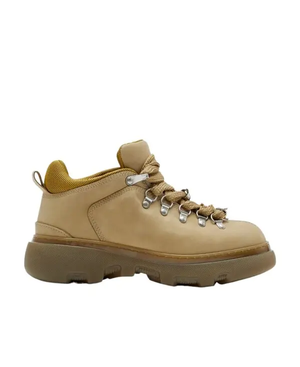 Burberry Round-toe Chunky Sole Lace-up Boots