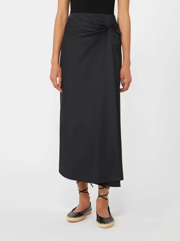 Max Mara Asymmetric Draped Midi Skirt
