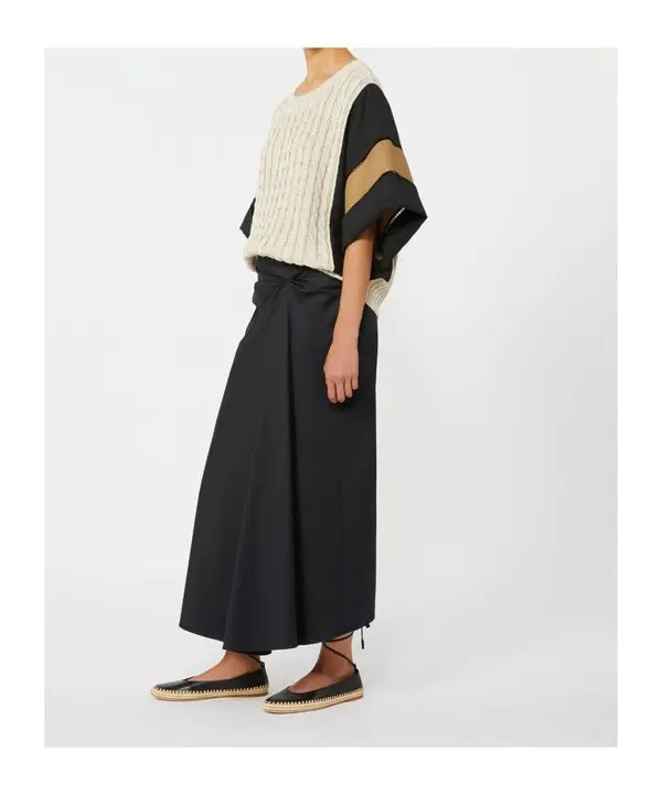 Max Mara Asymmetric Draped Midi Skirt
