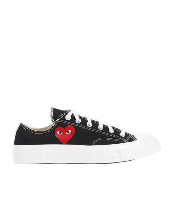 CONVERSE X COMME DES GARONS PLAY Round Toe Lace-up Sneakers - Black