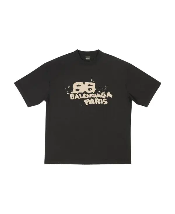 Balenciaga Hand-drawn Bb Icon T-shirt Medium Fit - No