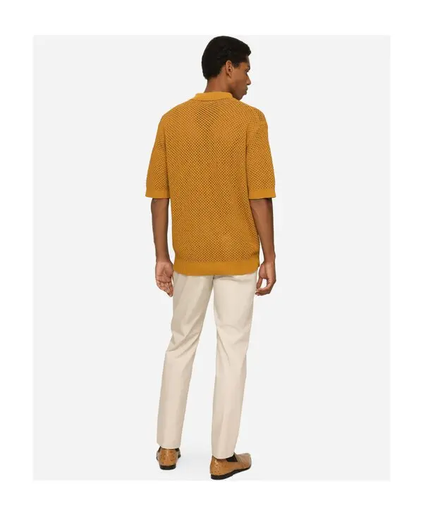Dolce & Gabbana Logo Patch Tailored Trousers - Nude