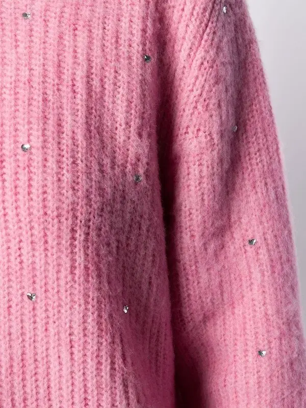 MSGM Embellished Diamond Effect Sweater