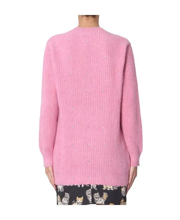 MSGM Embellished Diamond Effect Sweater