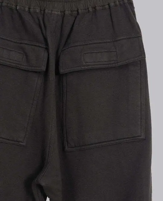 Rick Owens Pusher Drawstring-waist Trousers With Side Button Detailing