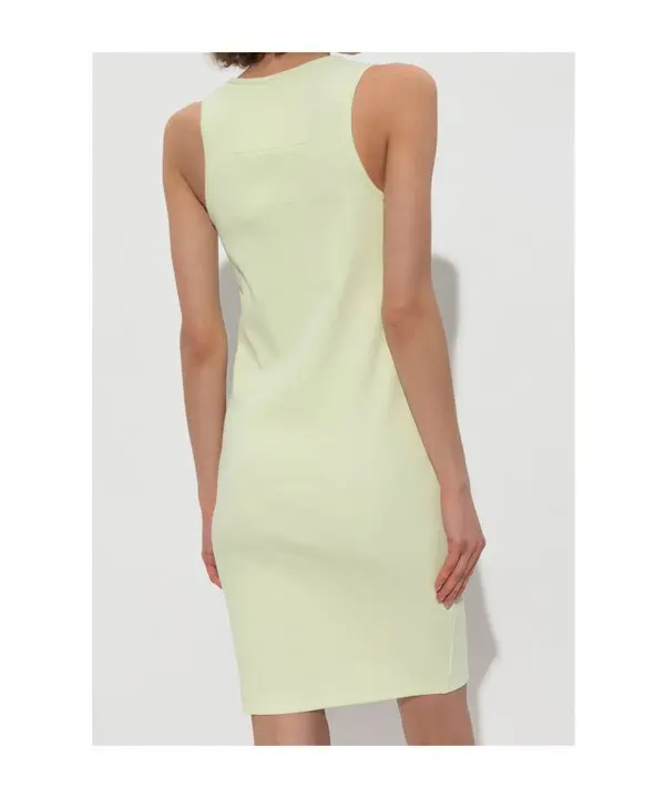 Givenchy 4g Plaque Ribbed Knit Tank Dress - White