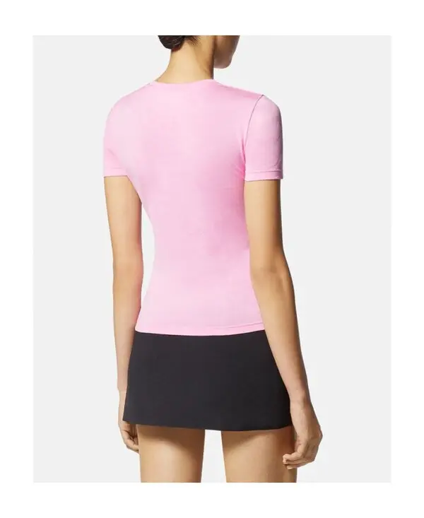 Versace Embellished Logo Crewneck T-shirt