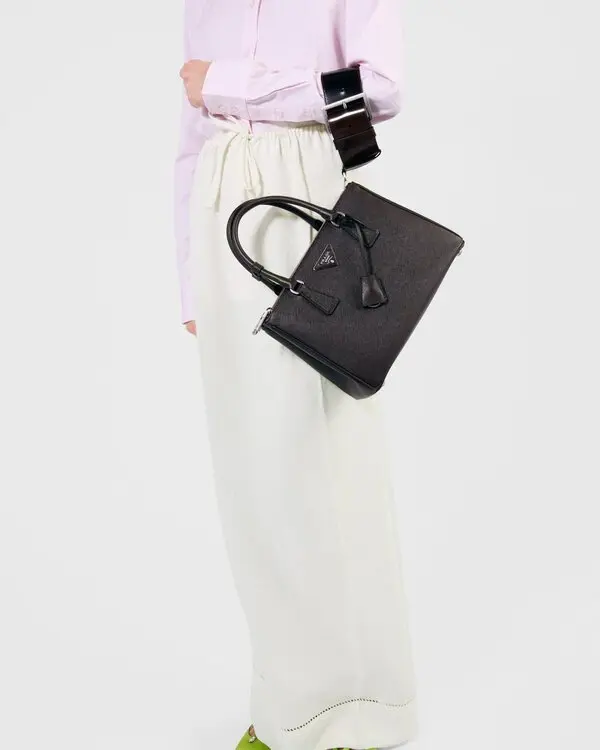 Prada High Waist Maxi Skirt With Embroidered Logo - Ivory