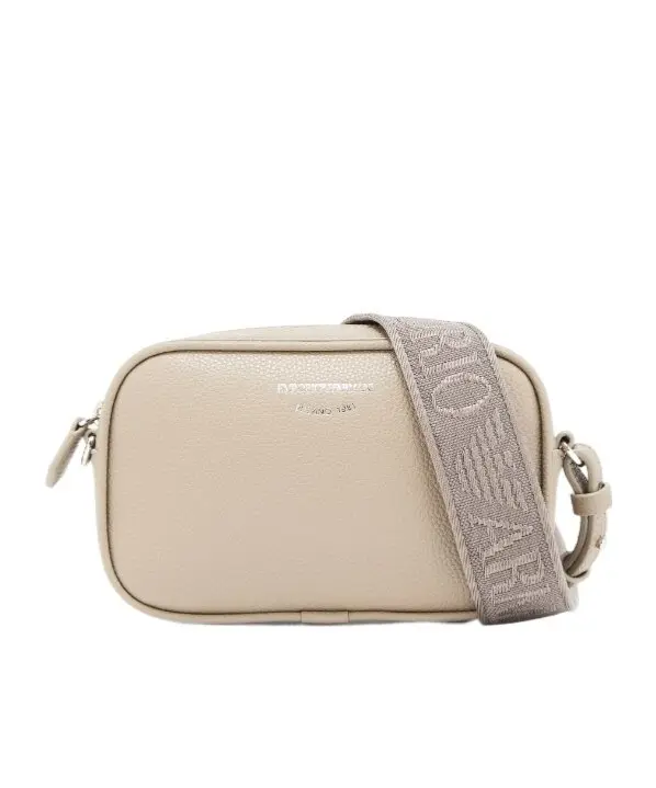 Emporio Armani Logo Strap Crossbody Bag - Light Brown